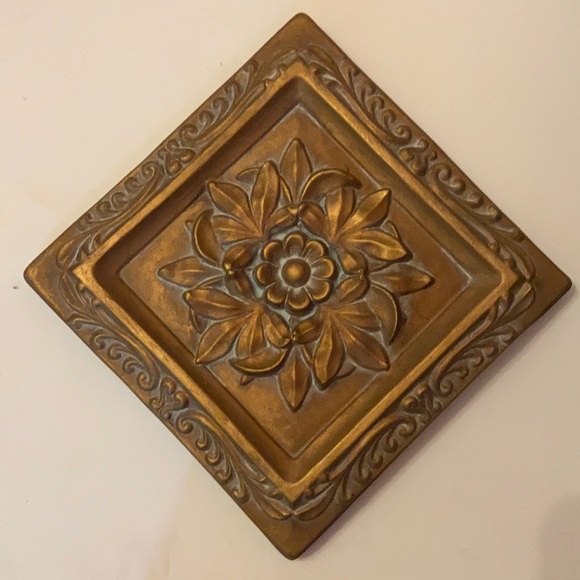 Accents | Ceramic Bronze And Patina Style Wall Piece | Poshmark